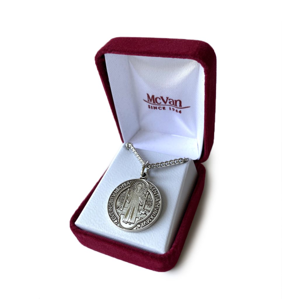 St. Benedict Medal Necklace - Large - Mount Angel Abbey