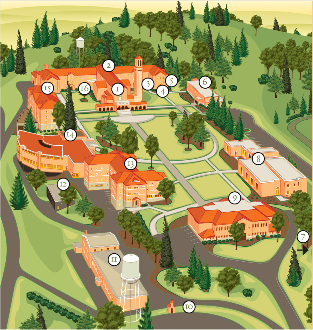 Walking Tour Map - Mount Angel Abbey